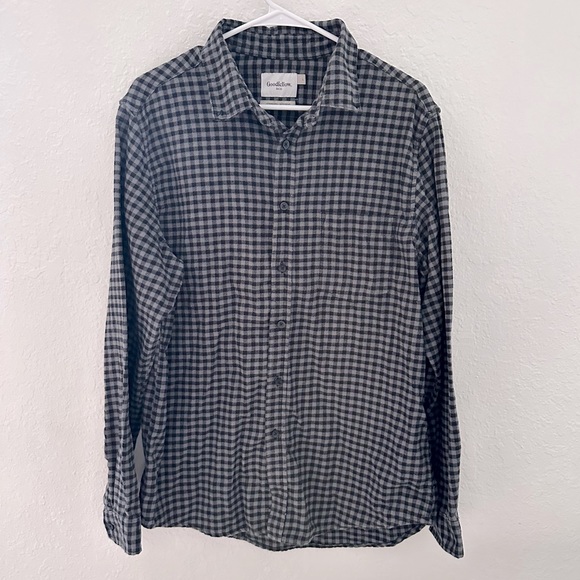 Goodfellow & Co | Shirts | Black Grey Check Flannel Shirt | Poshmark